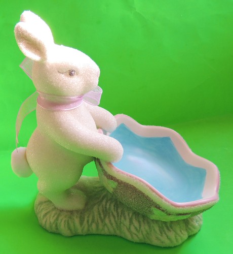 Avon Easter Enchantment Candy Dish White Bunny Rabbit c2006 New in Box ...