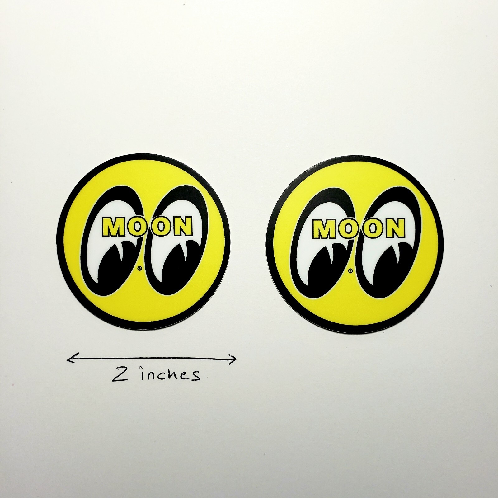 2 Pack of Moon Eyes Stickers - 2 inch Rat Fink Hot Rod Old School ...