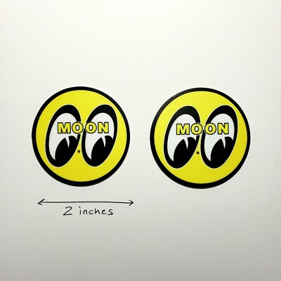 2 Pack of Moon Eyes Stickers - 2 inch Rat Fink Hot Rod Old School ...