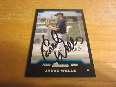 Jared Wells Autographed Signed 2004 Bowman 1st Edition #195 Card MLB ...