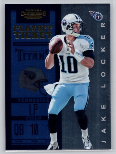 2012 PANINI CONTENDERS #96 JAKE LOCKER PLAYOFF TICKET TENNESSEE TITANS ...