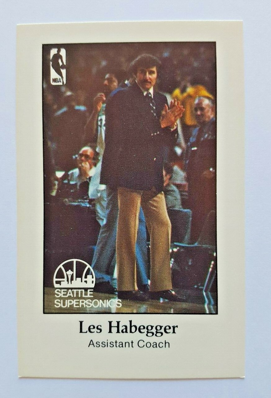 VINTAGE 1979-80 SEATTLE SUPERSONICS LES HABEGGER ASSISTANT COACH NBA ...