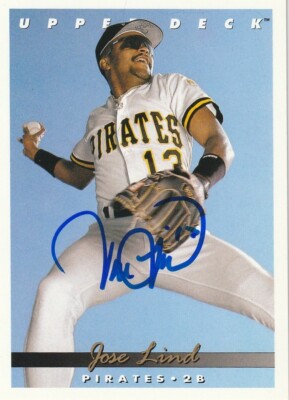 JOSE LIND PITTSBURGH PIRATES SIGNED 1993 UPPER DECK CARD #309 | eBay