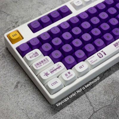 NEON EVA-01 Mecha-01 MA Profile Keycaps PBT for Cherry MX Mechanical ...
