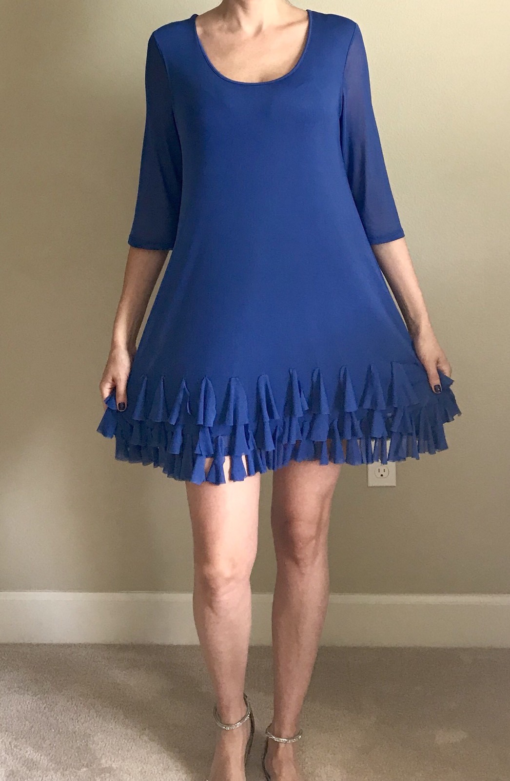 Beautiful Stylish Authentic Blue DECA PARIS Taille 4 DRESS MANIAC orig ...