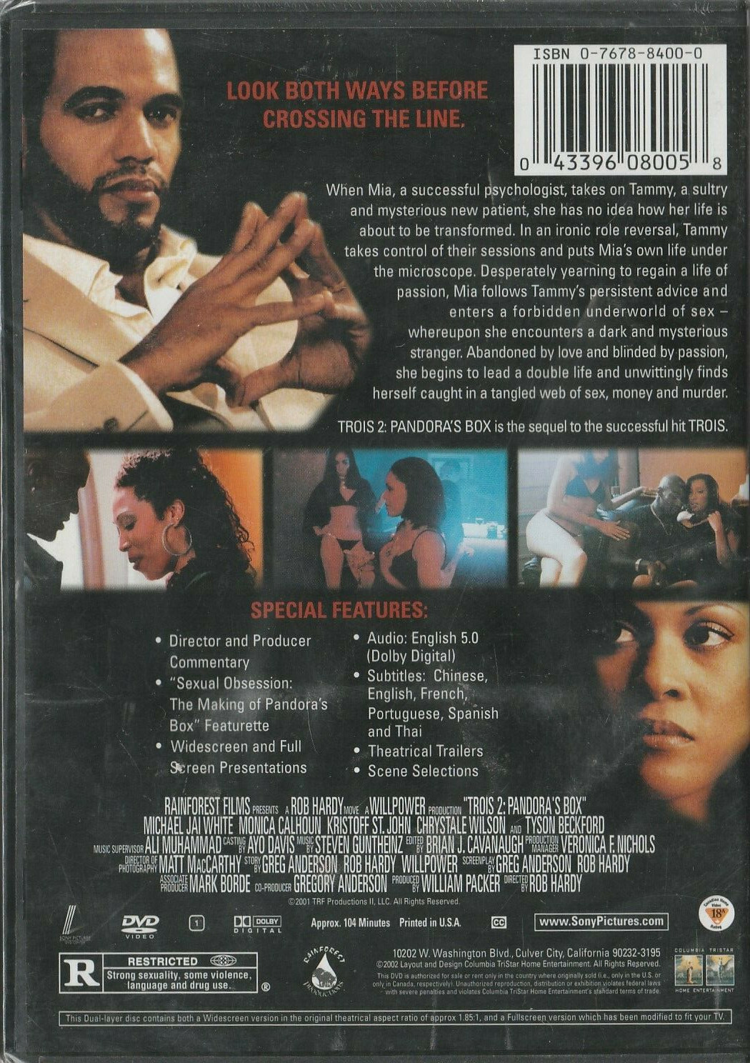 Trois 2: Pandora's Box (DVD, 2002, Widescreen & FS) New! Michael Jai ...