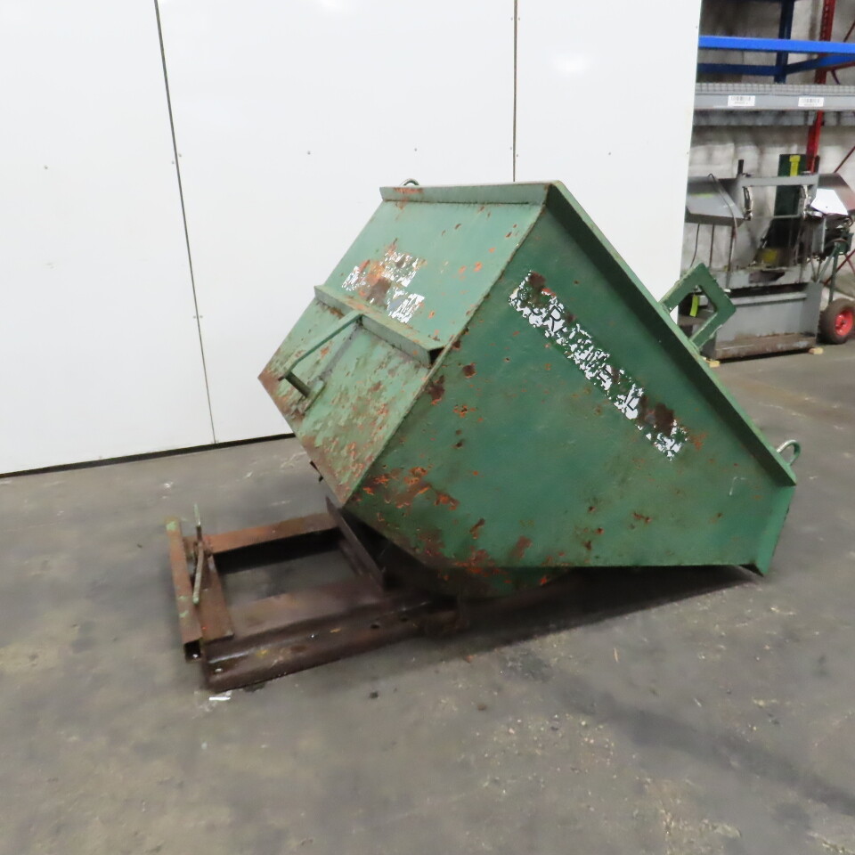 1-1/2 Cubic Yard Self Dumping Medium Duty Chip Trash Scrap Hopper 60x ...