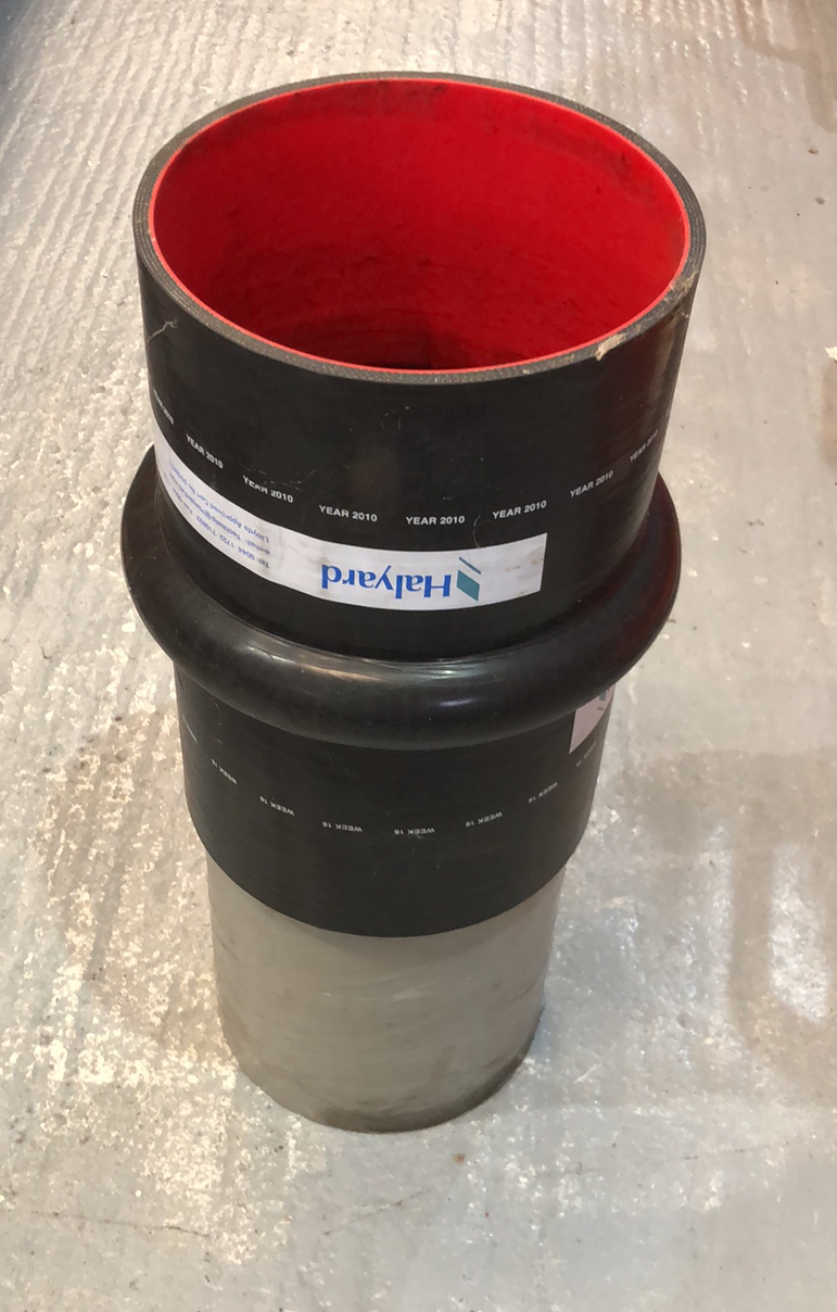 HALYARD VERY LARGE WET EXHAUST PIPE AND BELLOWS BOAT SHIP TRAWLER ...