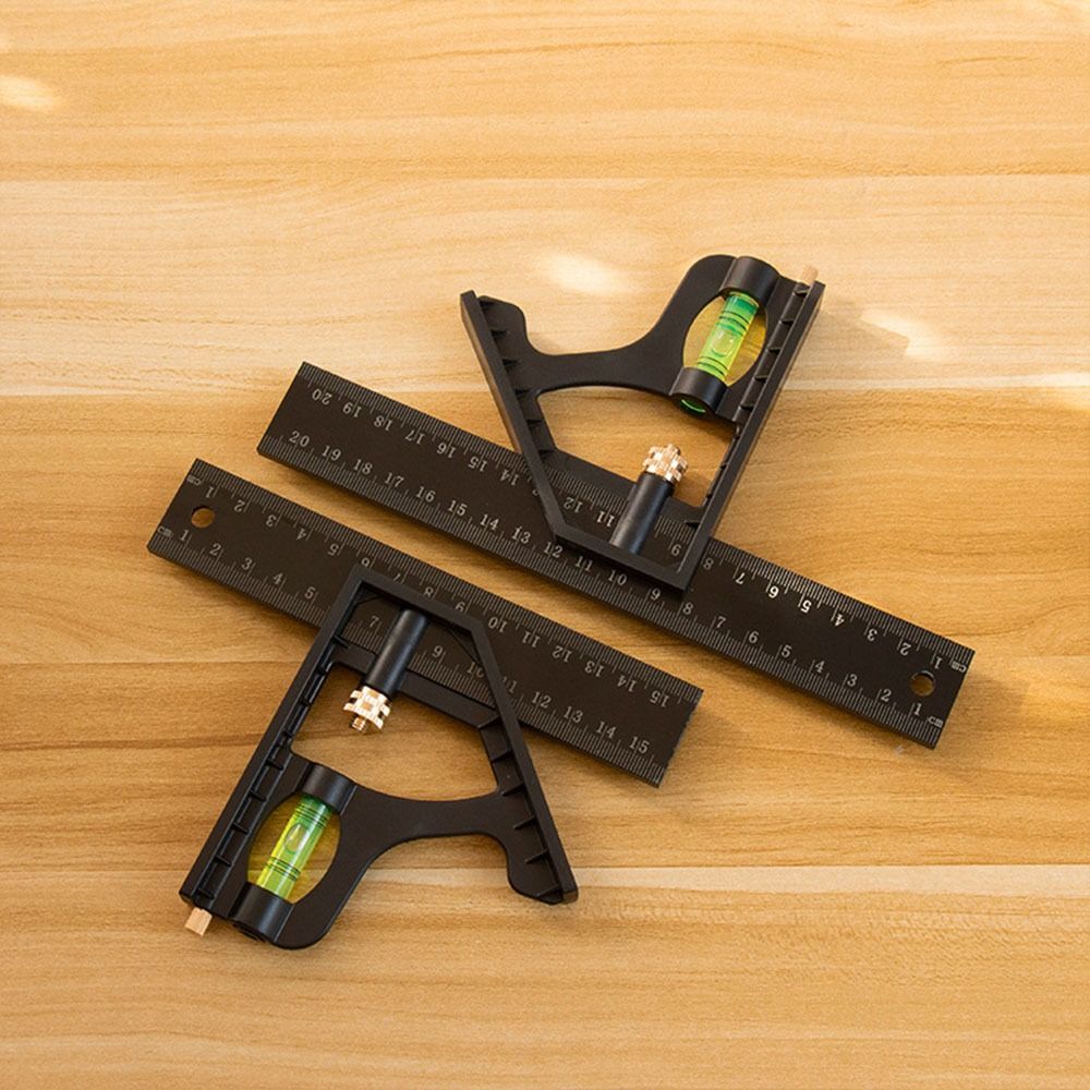45 / 90 Degree Combination Right Angle Ruler Square Ruler Woodworking ...