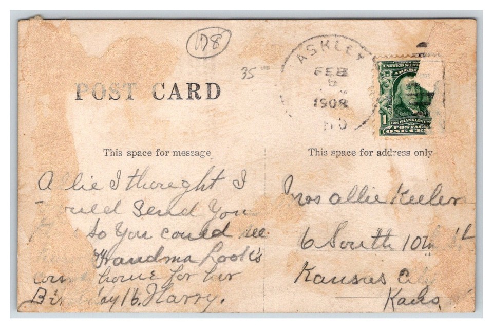 ASHLEY MISSOURI RPPC ~ Main street view ~ MO ~ Livery ~ Pike County | eBay