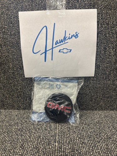 ONE 2014-2024 GMC Sierra 1500 / Yukon 3 1/4" BLACK & RED Center Cap ...