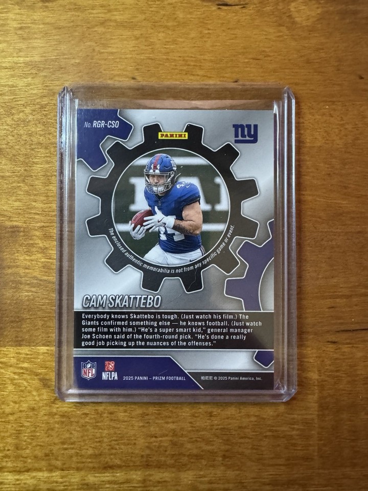 2025 Panini Prizm CAM SKATTEBO ROOKIE GEAR PATCH SILVER PRIZM #RGR-CSO ...