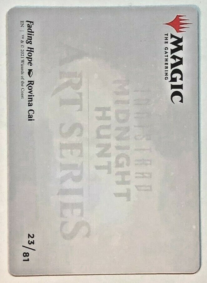 MTG Fading Hope Art Card Innistrad: Midnight Hunt 23/81 | eBay