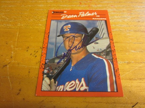Dean Palmer Autographed Signed 1990 Donruss #529 ROOKIE Card MLB Texas ...