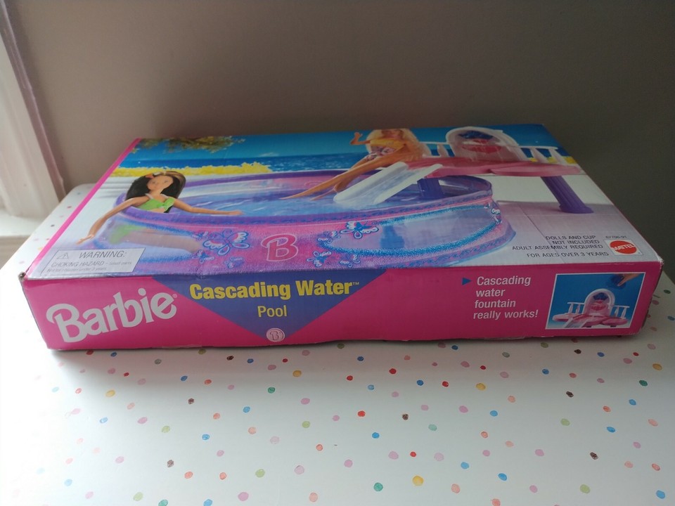 1998 Vintage Barbie Cascading Water Fountain Pool Summer Fun! Splash N ...