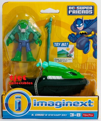 Imaginext DC Super Friends K. Croc & Swamp Ski Action Figure & Vehicle ...