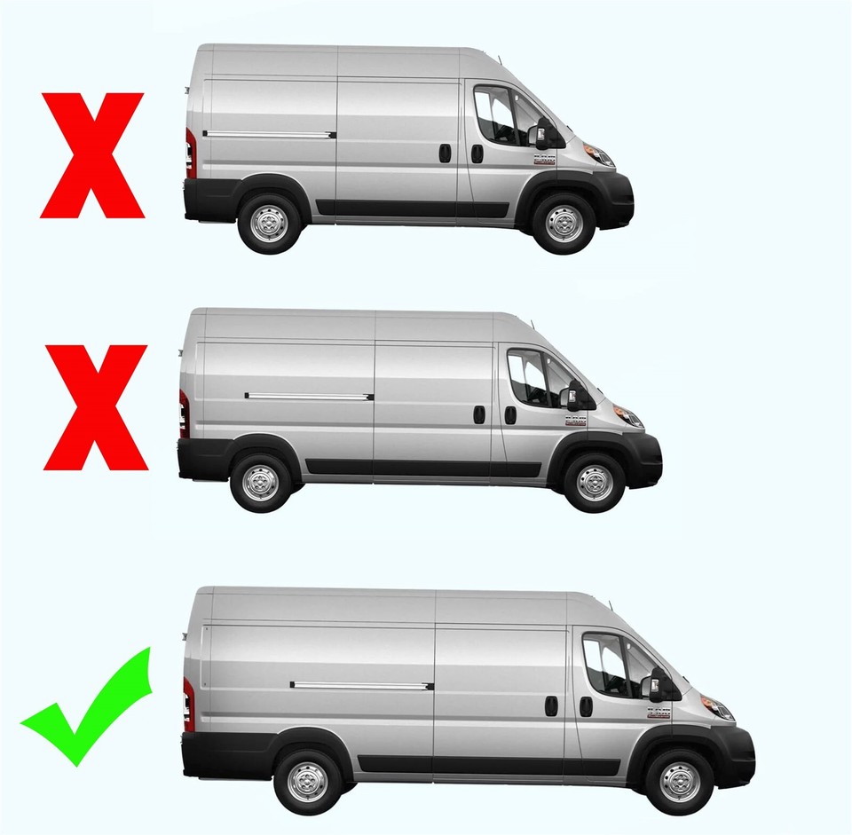 FOR RAM PROMASTER 2019-2024 EXTENDED LEFT REAR QUARTER PANEL TRIM ...