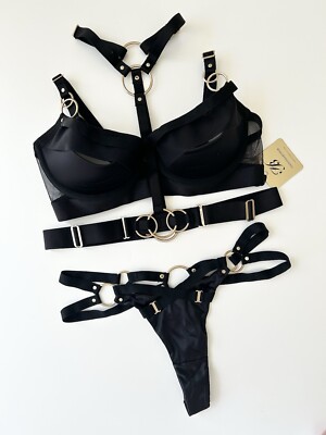 Rare Honey Birdette Arliah Bra, Thong And Harness Set. | eBay
