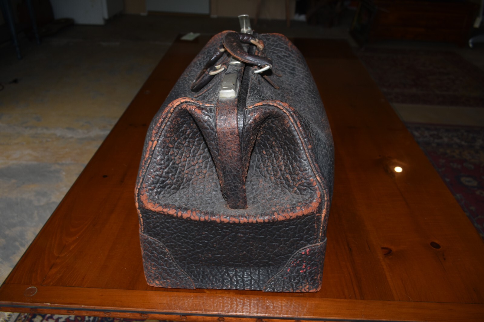 Primitive Antique Leather Doctor's Medical Bag | eBay