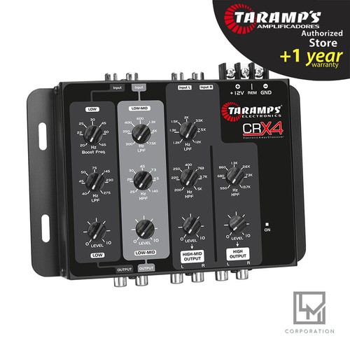 CRX4 Compact Electronic 4-Way Crossover kit 2x CRX-4 Low Mid High Pass ...