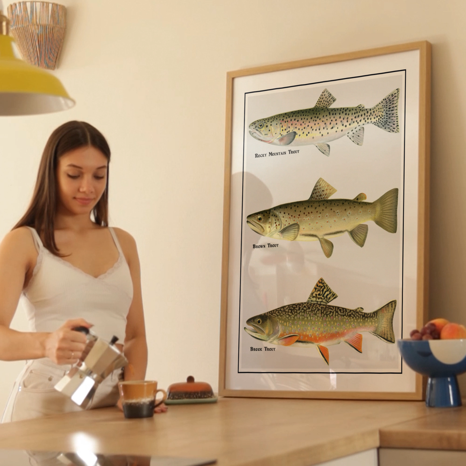 Fly Fishing Patent Print Set of 6 - Fly Fishing Posters - Trout Fishing Wall Art | eBay