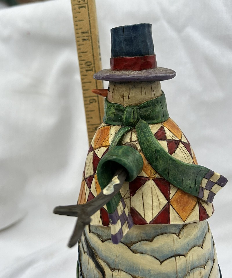 Jim Shore signed Winters Mischief Snowman 11" Tall Heartwood Creek 2003 ...
