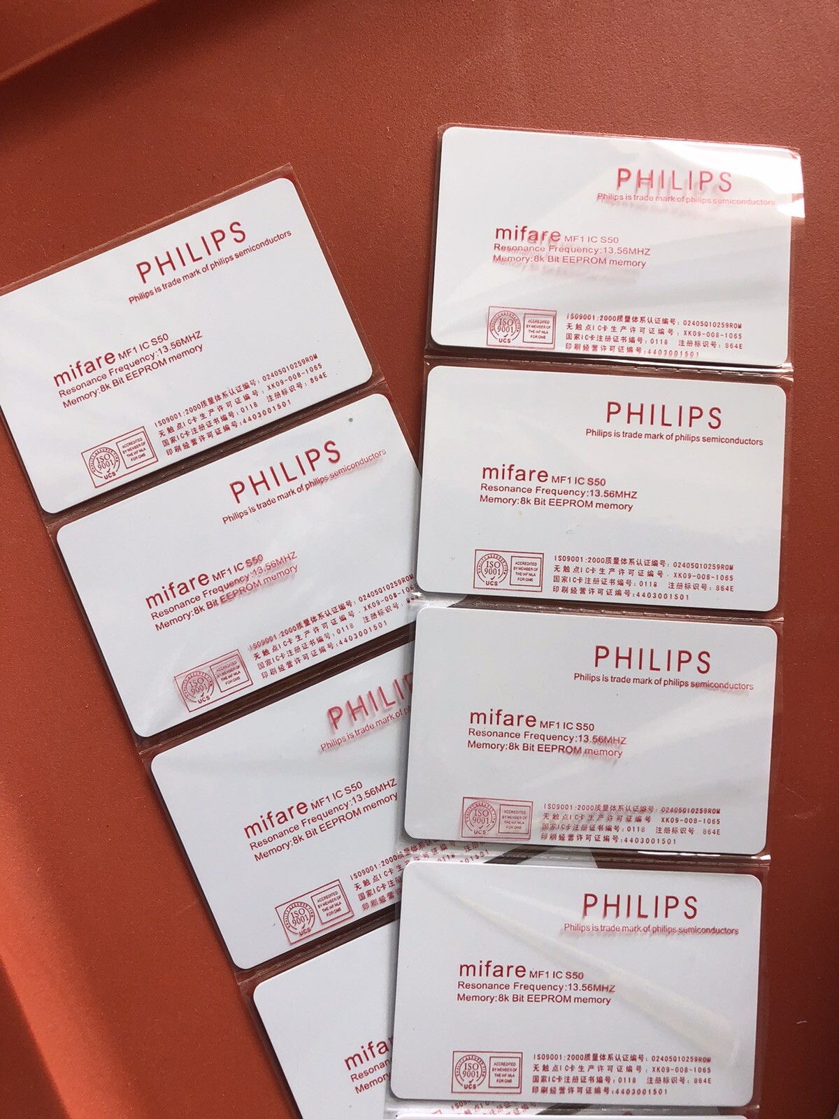 10X Philips MIFARE MF1 IC S50 - 8K 13.56MHz PVC CHIP HF NFC RFID NXP ...