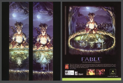 Fable Original Xbox PC 2004 Game Promotional Ad Wall Art Print Poster ...