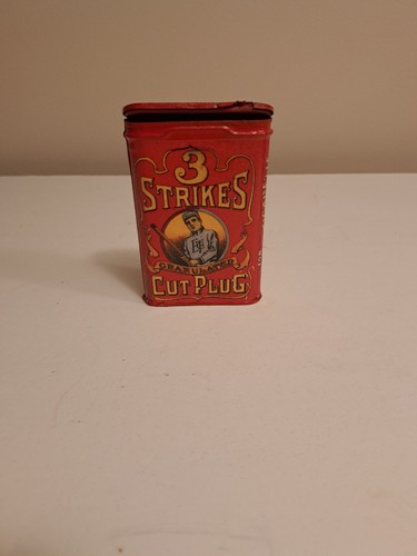 3 (three) strikes, "novelty tribute" EMPTY cigarette tobacco tin | eBay