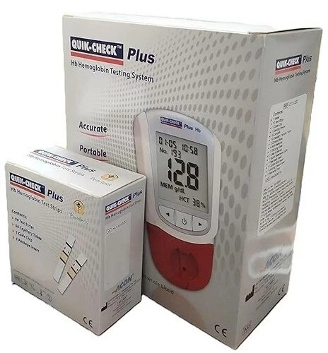 Quick Check Instant Hb Hemoglobin Testing meter with 50 Test Strips ...