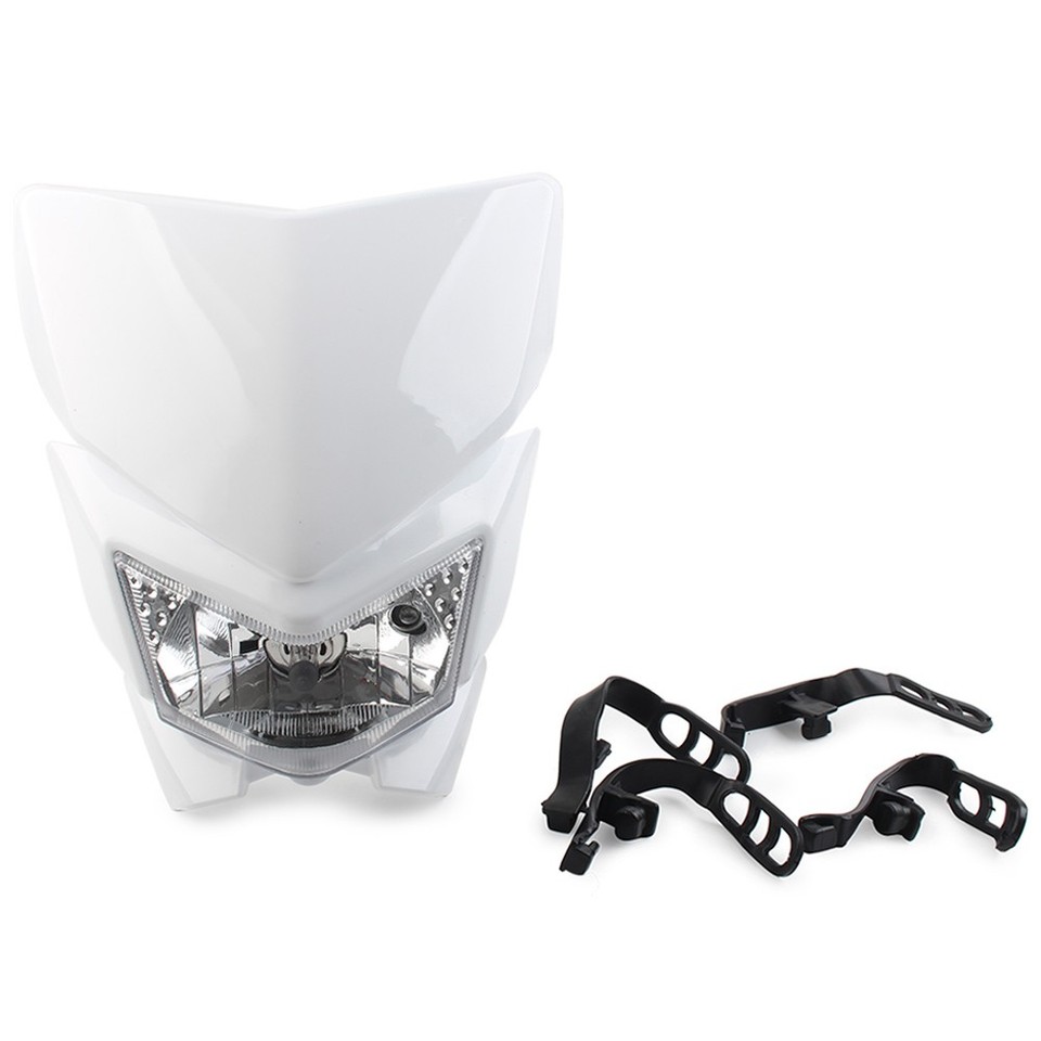 1x Motorcycle Front Headlight Head Lamp12v 35w Mx Enduro Dirt Trail ...