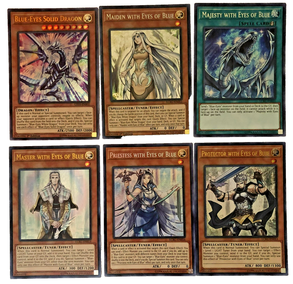 Yu-Gi-Oh! Blue-Eyes Deck Core (15 Cards) – Blue-Eyes White Dragon, Eyes ...
