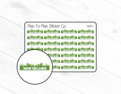 1409-1~~Mow The Lawn Planner Stickers. | eBay
