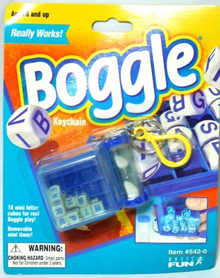 Rare BOGGLE Basic Fun 4 All Vintage/Nostalgic Miniature Board Game Toy ...