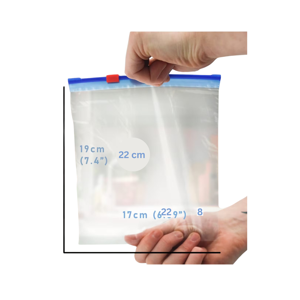 ZIP LOCK FOOD STORAGE FREEZER BAGS RESEALABLE REUSABLE PLASTIC BAGS ...
