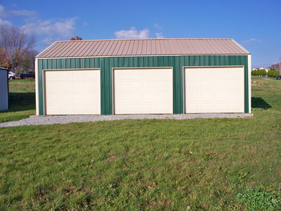 GALVANIZED STEEL INSULATED 3-CAR GARAGE - METAL BUILDING - Shop KIT | eBay