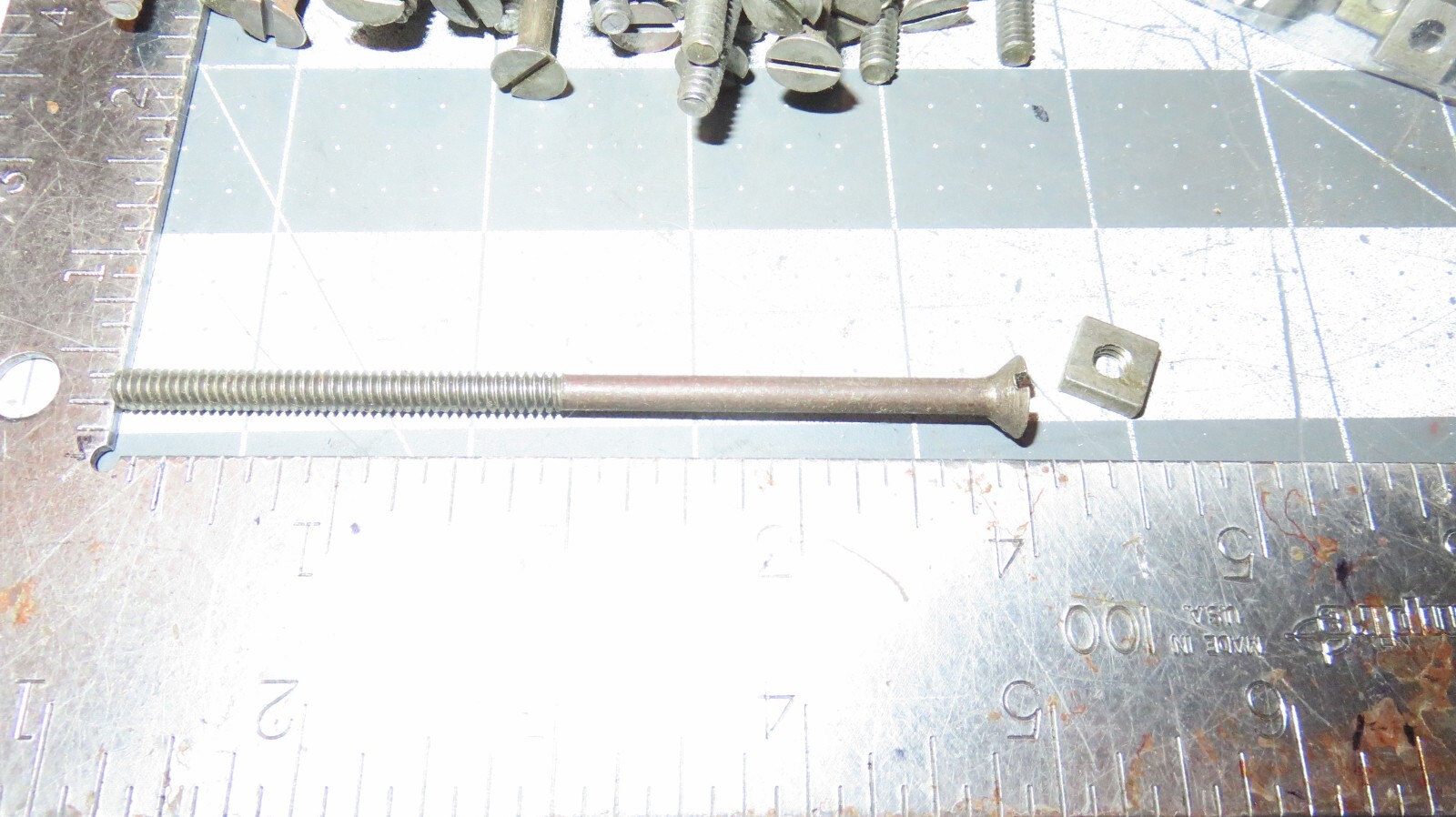 3/16-24 x4" 56 Slotted Flat Head Stove Bolts & 56 Square Nuts USA | eBay UK