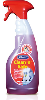 Johnson's Clean'n' Safe Disin fectant Cleaner Deodorant Cage Birds ...