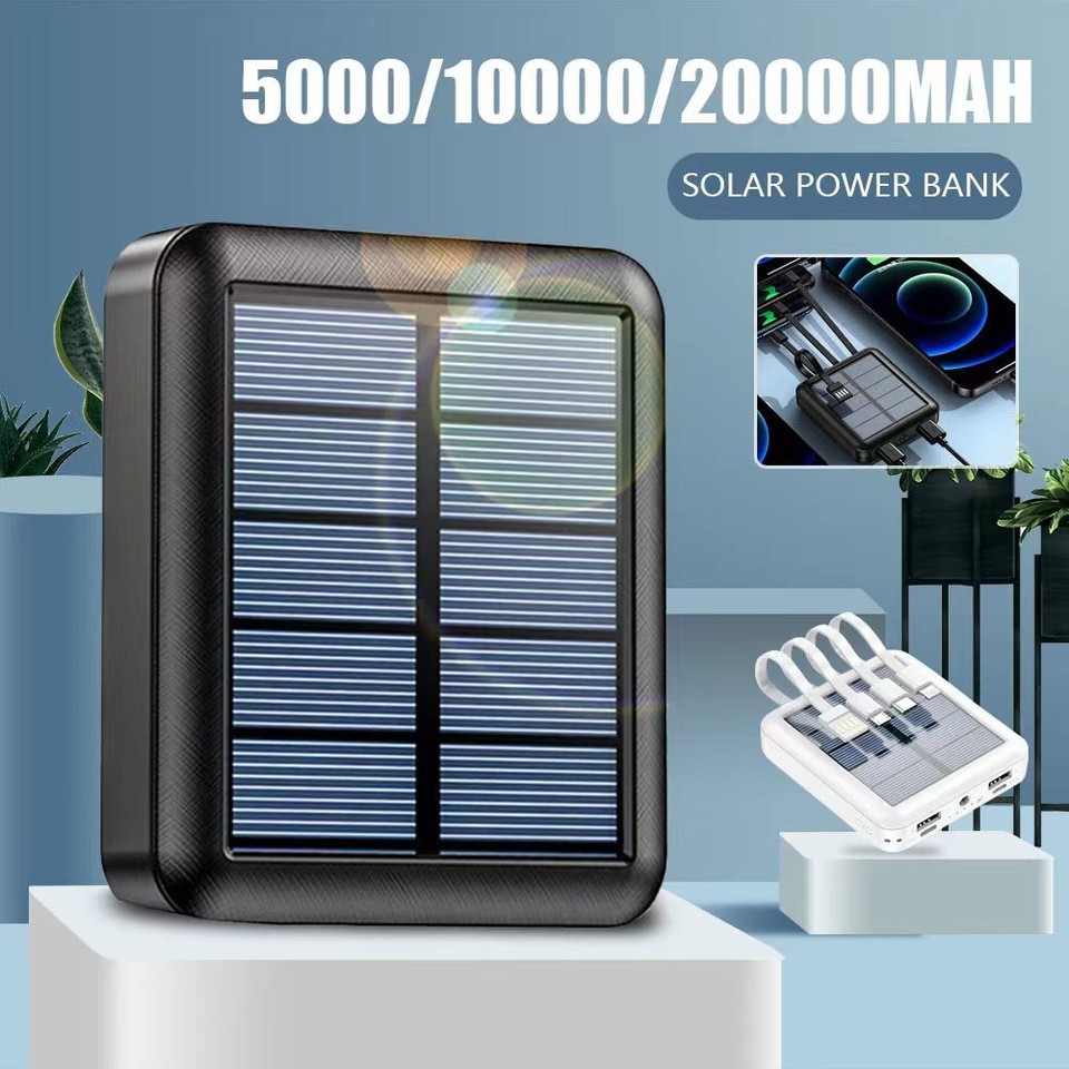 Mini Solar Power Bank Portable Charger Fast Charging External Battery ...