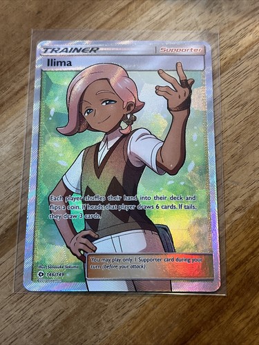 Pokémon TCG Ilima Sun & Moon Base Set 146/149 Holo Full Art | eBay