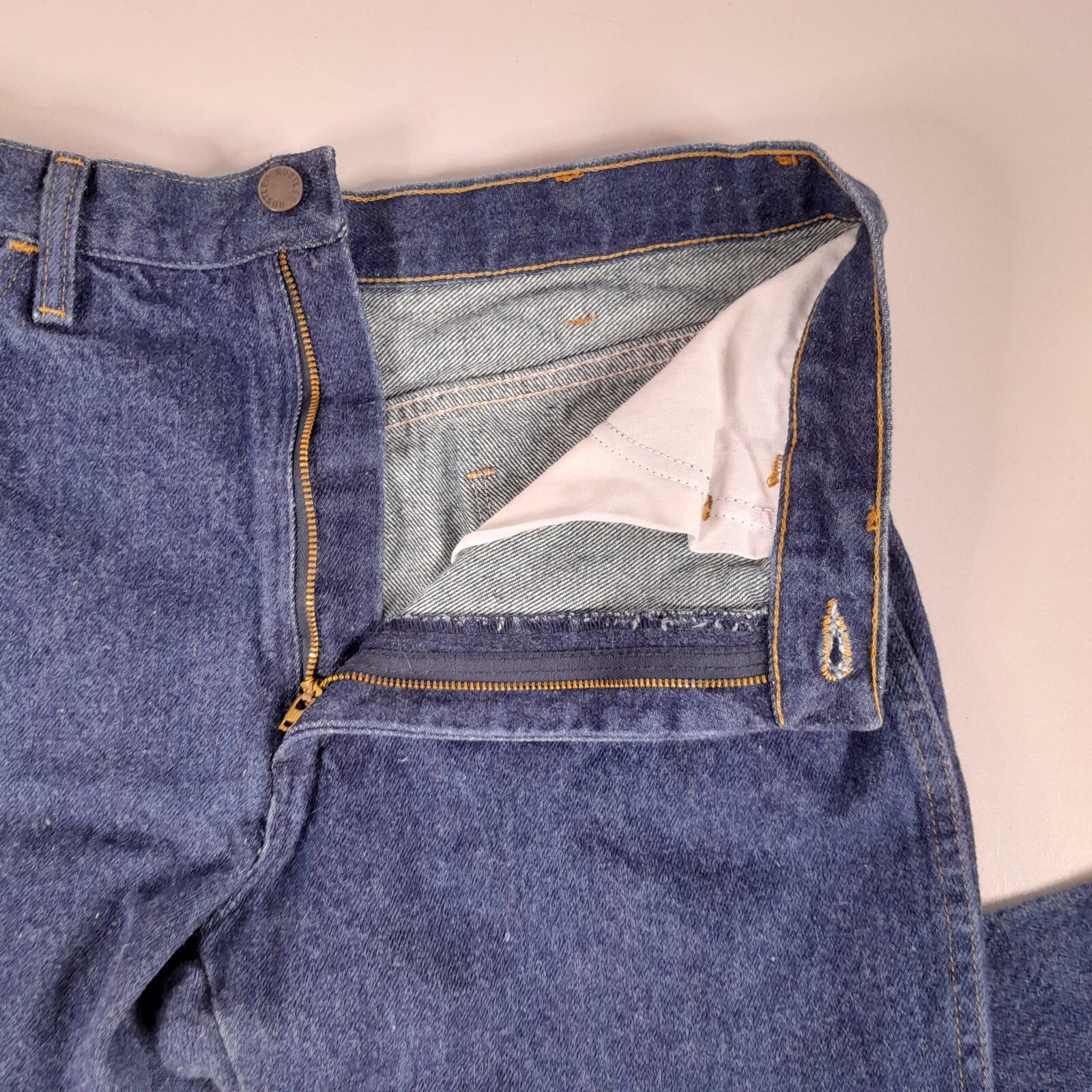 Vintage Rustler Mens Blue Denim Jeans Cowboy Cut 8762… - Gem