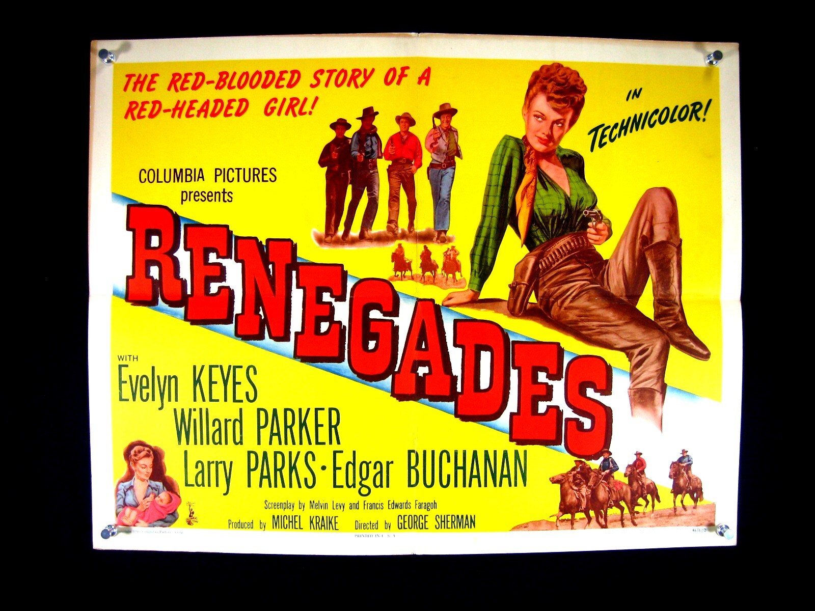 MOVIE POSTER: RENEGADES-EVELYN KEYES-1946-WESTERN-HALF SHEET FN | eBay