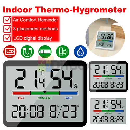 Universal Digital LCD Thermometer Hygrometer Sensor Humidity Meter Room ...