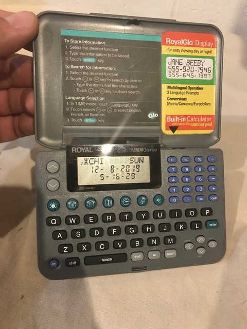 Royal DM2070 Electronic Handheld Personal Organizer Calculator Works Great for sale online | eBay
