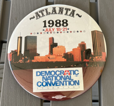 Vintage 1988 Atlanta Democratic National Convention Button Pin Pinback ...