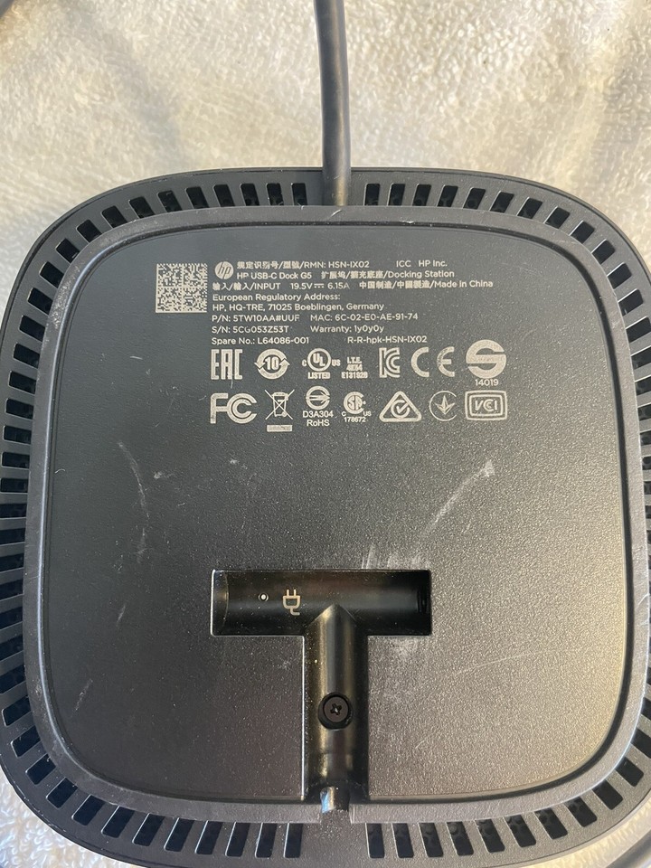 HP G5 USB-C Docking Station - Black (5TW10AA#UUF | eBay