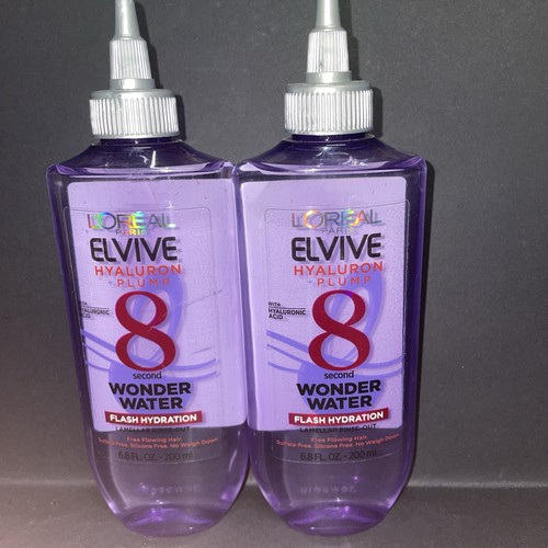 2 X Loreal Elvive Hyaluron Plump 8 Second Wonder Water Rinse-Out 6.8 fl ...