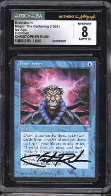 MTG Magic the Gathering Ice Age Brainstorm Signed Christopher Rush CGC ...