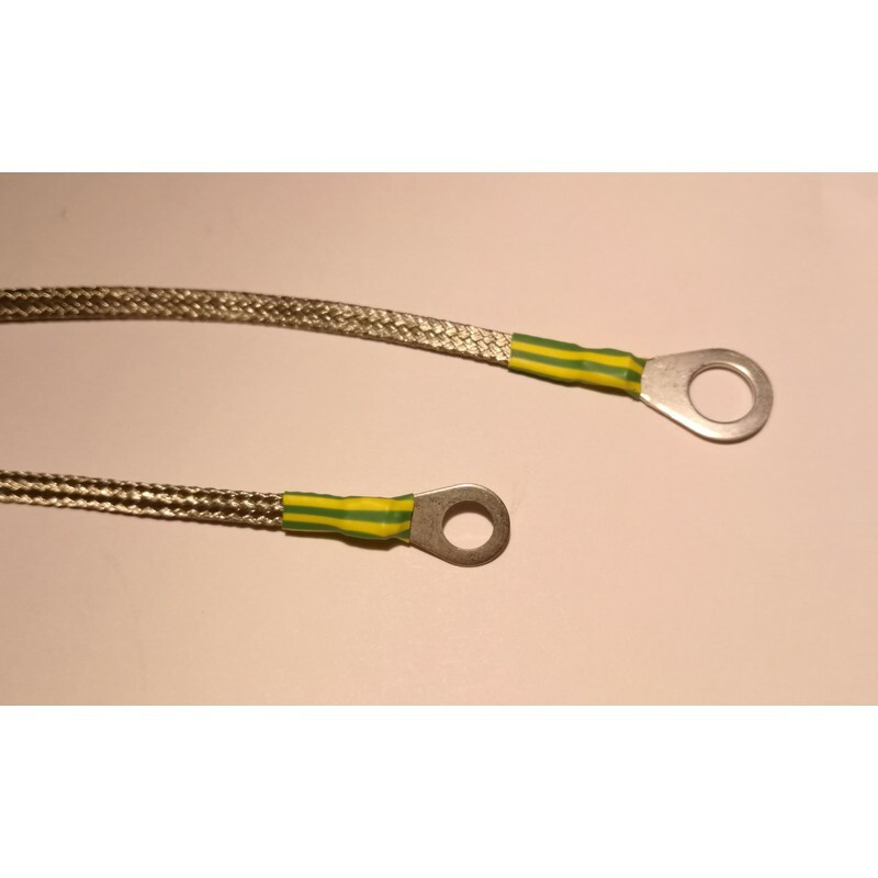 Braided Earth Strap 30A Grounding Flexible Wire 350mm M2.5-M10 00087756 ...