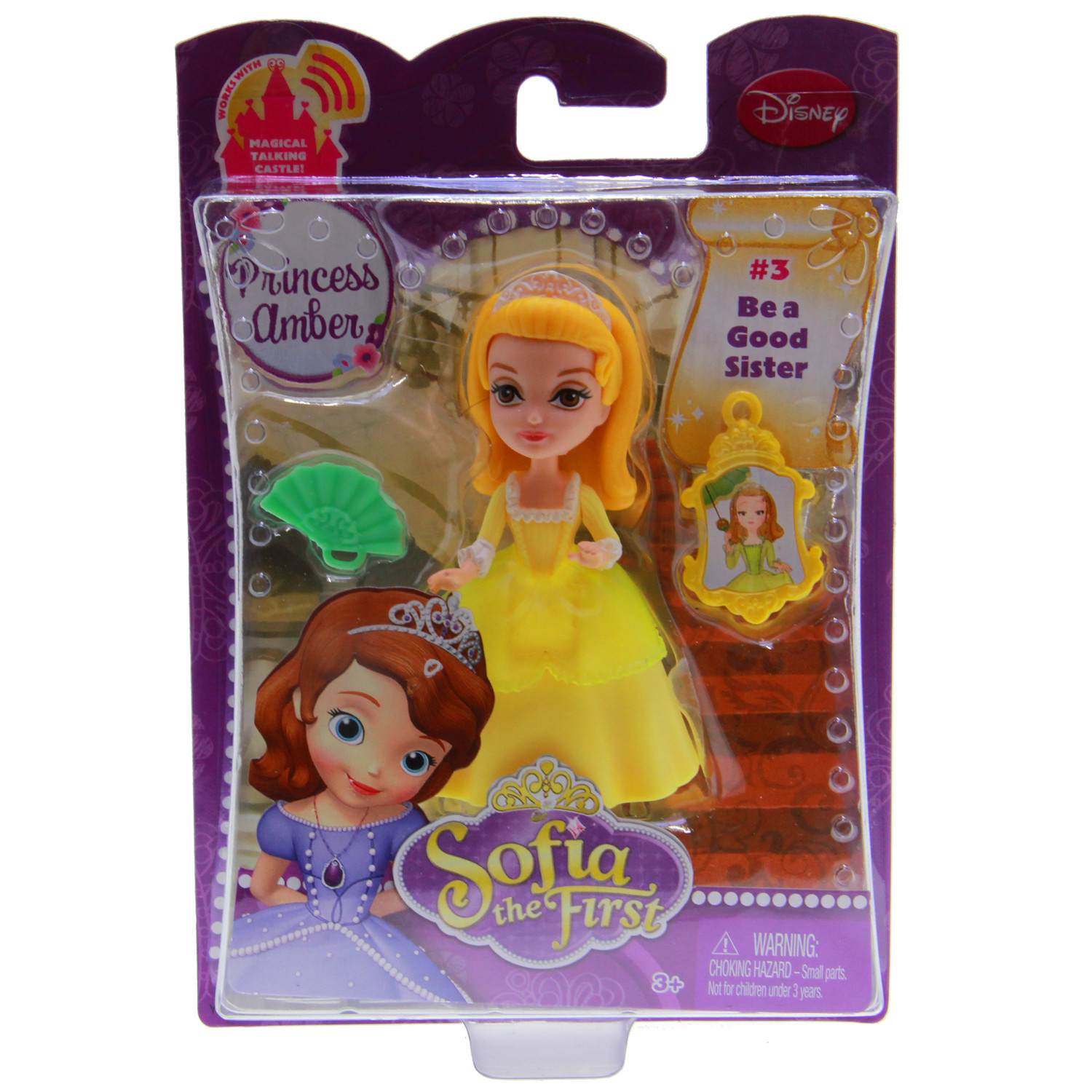 Disney Sofia The First Princess Amber Doll 3" With Charm #3 ~ New ...